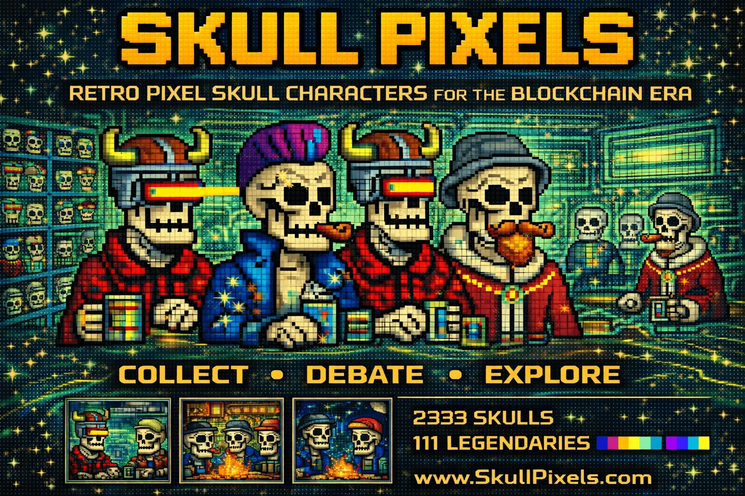 Skull Pixels - Retro Pixels of Decades