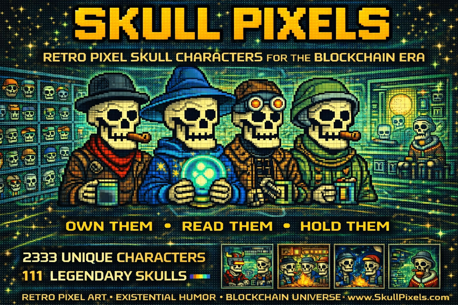 Skull Pixels - Retro Pixels of Decades